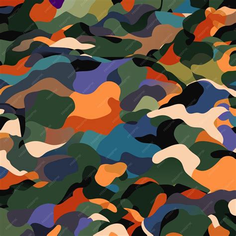 Premium Vector Flat 2d Camouflage Vector Pattern