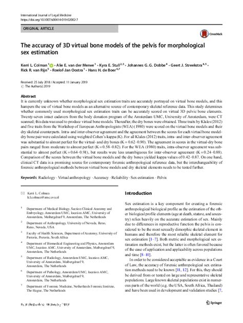 pdf the accuracy of 3d virtual bone models of the pelvis for
