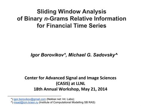 Pdf Sliding Window Analysis Of Binary N Grams Relative
