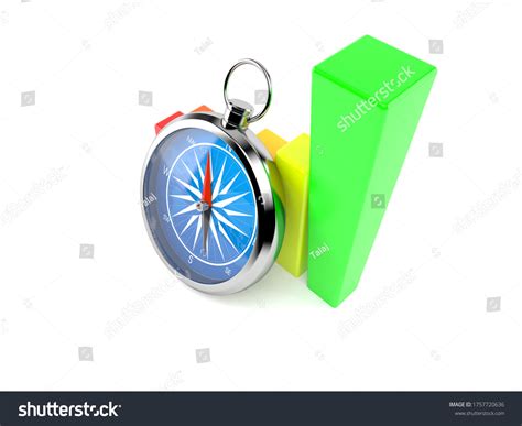 Compass Chart Isolated On White Background Stock Illustration
