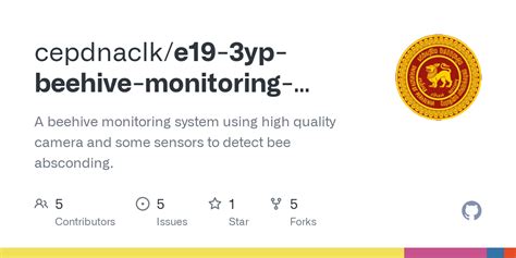 github cepdnaclk e19 3yp beehive monitoring system a beehive