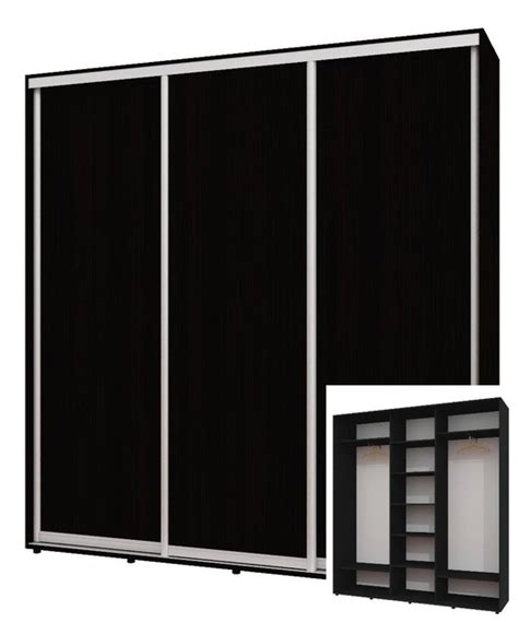 Шкаф купе трехдверный Алекса 230 45 220 см Антрацит 3 двери ДСП ШК 04 купить онлайн на Rozetka
