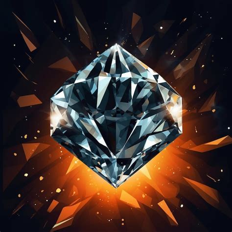 Premium Ai Image Bright Shining Diamond Crystal Structure