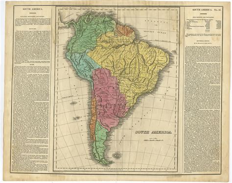 High Quality 1777 Original Huge Map Of South America