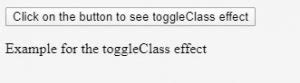 jQuery toggleClass() | Parameters and Examples of jQuery toggleClass()
