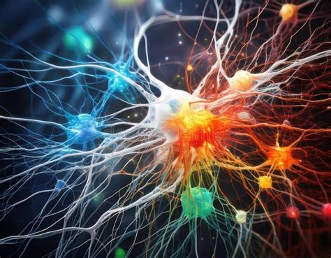 Vibrant Synaptic Connections A Colorful Medical Research Illustration