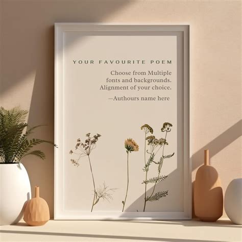 Custom Poem Print Wall Art Quote Print Custom Text Print Etsy