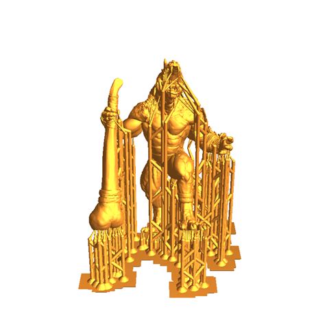 3d Printer Files 3mf File Lizardfolk War Chief Tabletop Miniature Pre Supported