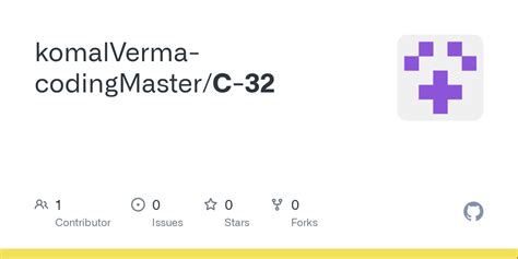 Github Komalverma Codingmasterc 32
