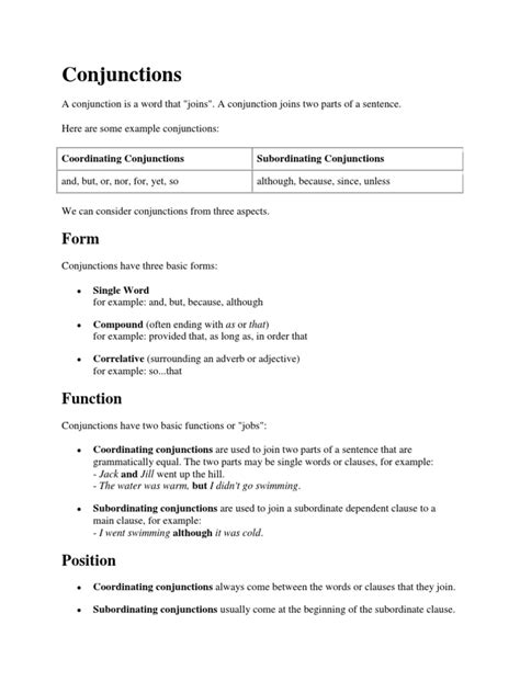 Conjunctions Preposition Interjenction Pdf Preposition And Postposition Adverb