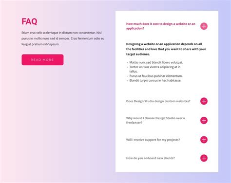 Faq block - Website Template by Nicepage