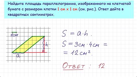 Площадь клетки 1х1