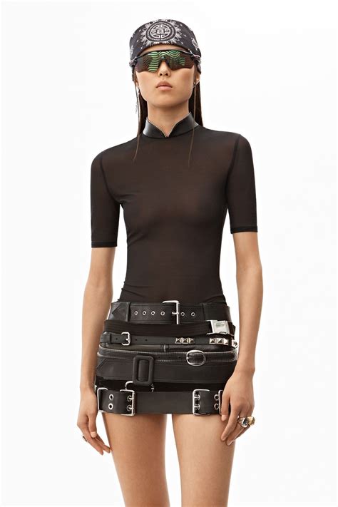 Alexander Wang | Collar bodysuit, Mandarin collar, Women shopping