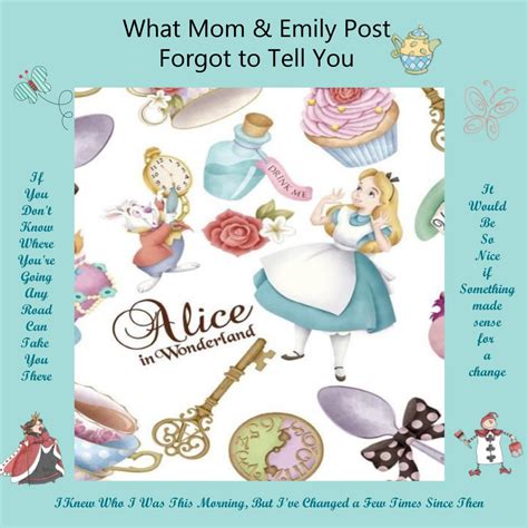 What Mom And Emily Post Forgot Theme Of Alice In Wonderland On A