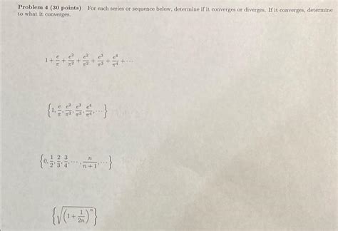 solved problem 4 30 points for each series or sequence