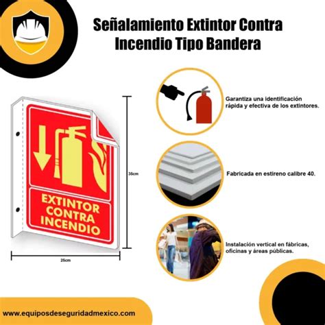 Señal Tipo Bandera De Extintor Equipos De Seguridad
