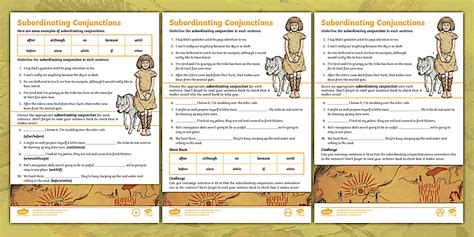 How To Skin A Bear Using Subordinating Conjunction Activity