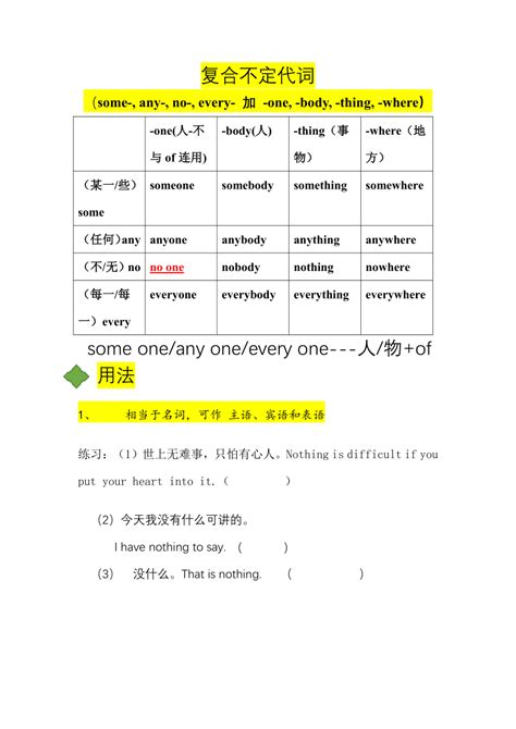 [英语]人教版八年级英语上册 Unit1 复合不定代词 素材下载预览 二一课件通