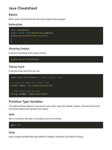 Java Cheatsheet Codewithharry Pdf Control Flow Computer Programming