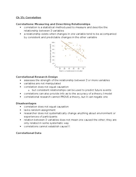 Psych 1073 Ch 15 Lecture Notes Ch 15 Correlation Correlations