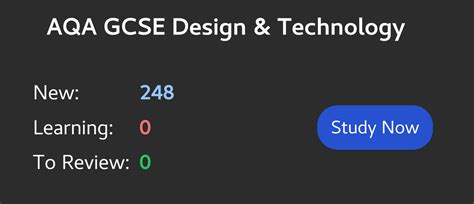 AQA Design Tech GCSE Anki