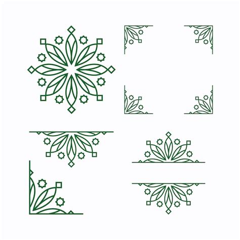 Marco De Elementos De Diseño De Mosaico Del Mes De La Herencia árabe Estadounidense Vector Premium