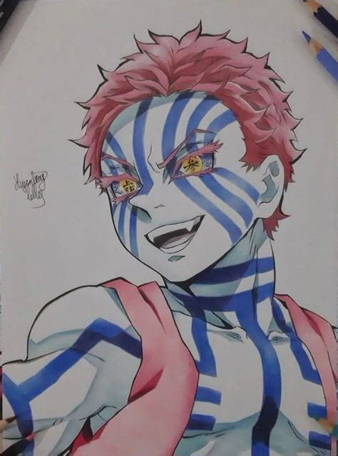 Demon Slayer Akaza Drawing