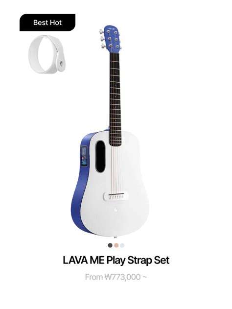 Lava Me Play 36인치 어쿠스틱 일렉트릭 스마트 기타 전용 가방 전용 우븐 스트랩 Set 35in 터치스크린