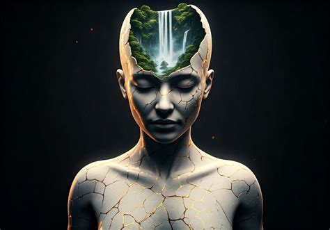 Ethereal Kintsugi Goddess With Glowing Gold Skin A Ai Art