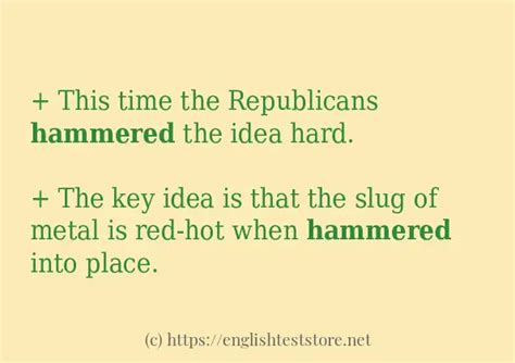 Hammered Some Sentence Examples Englishteststore Blog