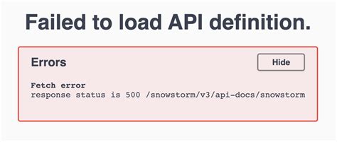 Snowstorm Release 822 Swagger Page Does Not Load · Issue 537