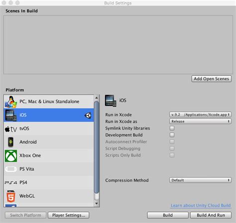 Unity Manual App Thinning