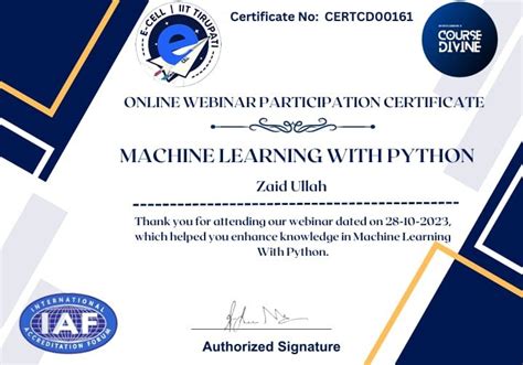 Zaid Ullah On Linkedin Webinar Coursedivine Machinelearning Python