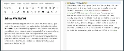 O que é um editor WYSIWYG Seletronic