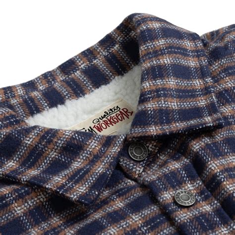 Stussy Sherpa Lined Plaid Shirt Apparel Buy Online Now