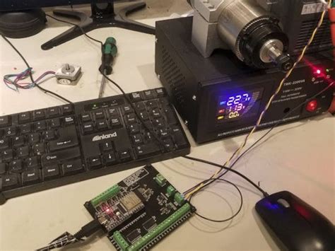 bart dring adds rs485 vfd spindle support to grbl esp32 shows off four