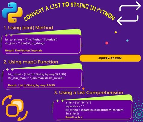 Jquery Az On Linkedin 3 Ways Of How To Convert Python List To String