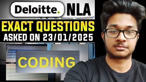 Deloitte Coding Questions Asked On 23012025 Deloitte Exact