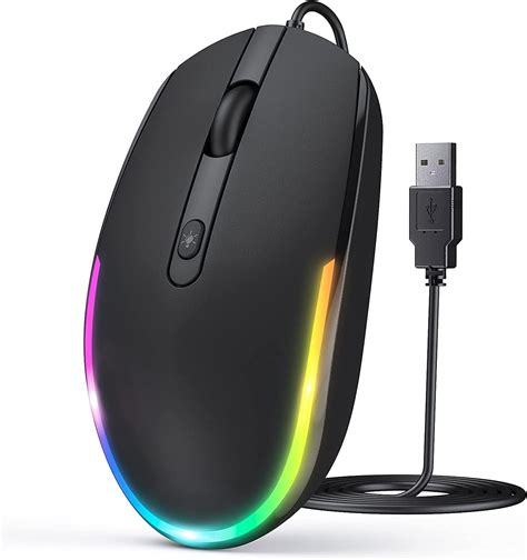Amazon Com Seenda Wired Mouse USB Computer Mouse Wired With RGB Backlit Optical LED Mouse