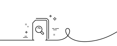 문서 검색 줄 아이콘입니다 돋보기로 파일 컬이 있는 연속 라인 벡터 0명에 대한 스톡 벡터 아트 및 기타 이미지 0명 개념 개념과 주제 Istock