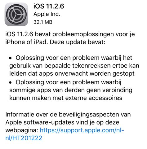 Ios 11 2 6 Downloaden Oplossing Voor Bug Die Apps Crasht