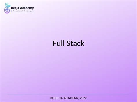 Full Stackhtml Hypertext Markup Language Pptx