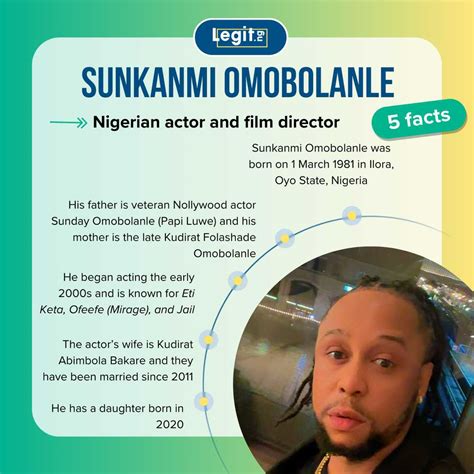 Sunkanmi Omobolanle The Evolution Of An Actor Director And Cultural Icon Legit Ng