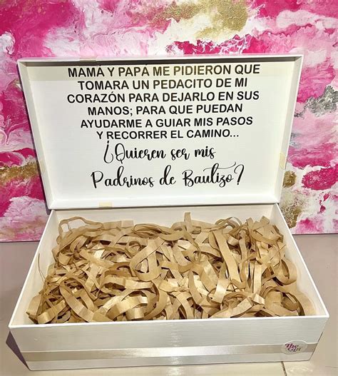 Caja Grande Para Padrinos De Bautizo 🤍 Boda De Estaño Quieren Ser