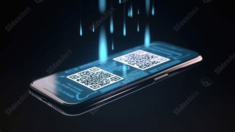 Qr Code Scanning By Smartphone In 3d Powerpoint Background For Free