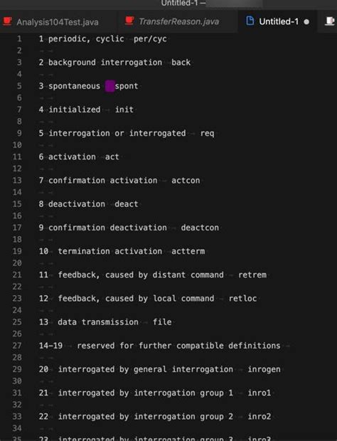 已解决把IEC 104的Cause of Transmission COT的全部定义添加到com iec analysis的TransferReason 在路上
