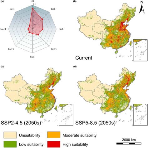 importance of the predictive variables for analysing the potential