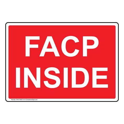 Facp Inside Sign Nhe 16502