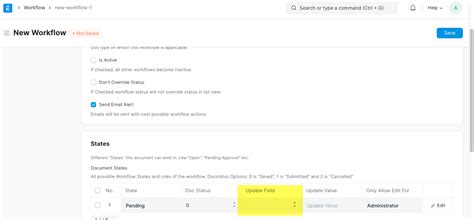 Version 13 Workflow Update Field · Issue 18574 · Frappefrappe · Github