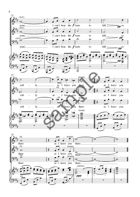 Softly As I Leave You Sab Alan Simmons Music Choral Sheet Music
